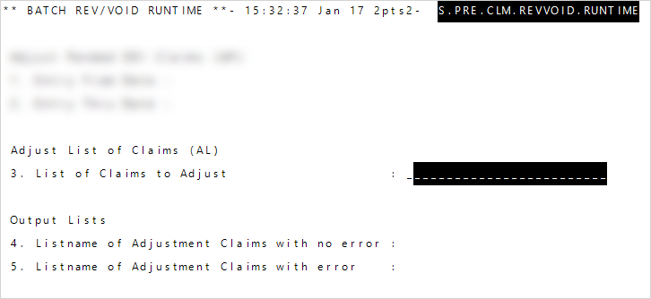 Reverse and void a claims batch